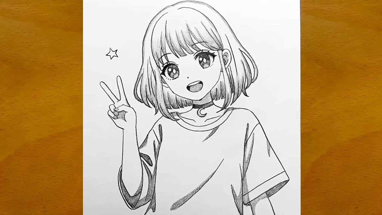 How to Draw a Cute Anime Girl Step by Step || Easy Anime Sketch ...