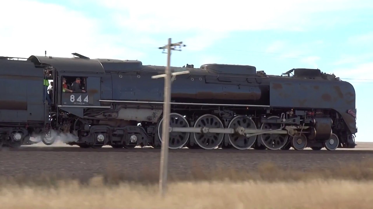 Union Pacific 844 West Through Sidney, NE 2016 - YouTube