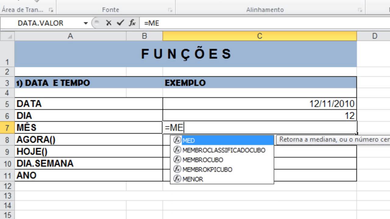 Excel Avançado - Função MES - Thiago Ladislau [aula3] - YouTube
