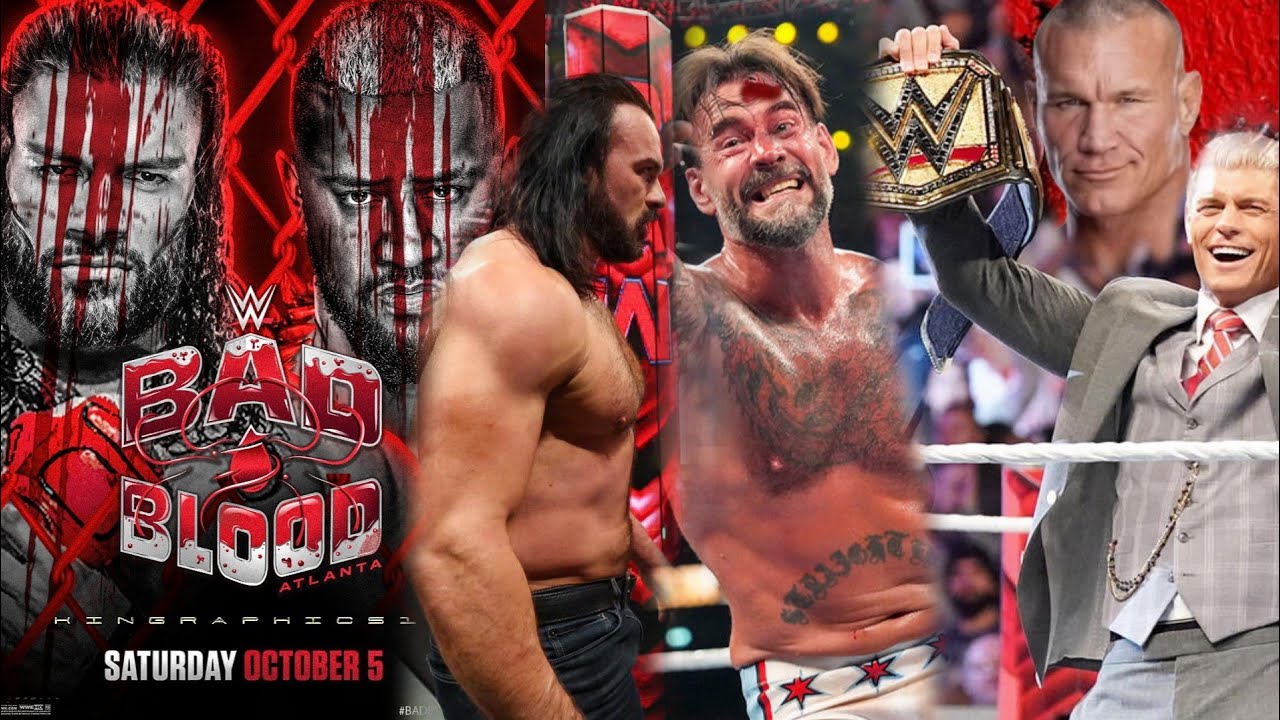 Roman Reigns Vs Solo Sikoa Bad Blood Match, Cody Rhodes Vs Randy Orton ...