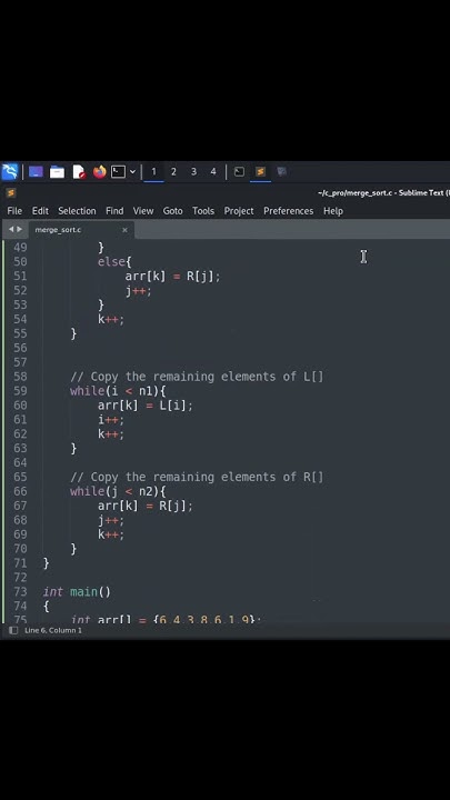Merge Sort In C Programming Coding Basicc Cprogramming Learnc