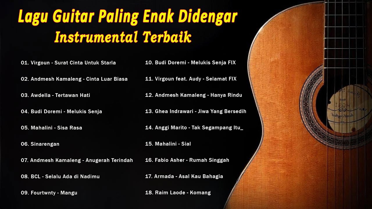 Instrumental Lagu Pop Indonesia 🎧 Versi Gitar Akustik Paling Hits - YouTube