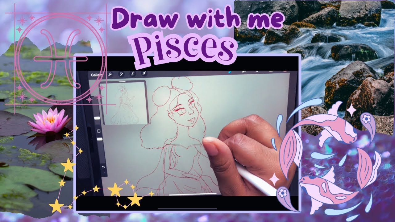 Princess Pisces Royal Zodiac Series Draw with me Speed Paint and ...