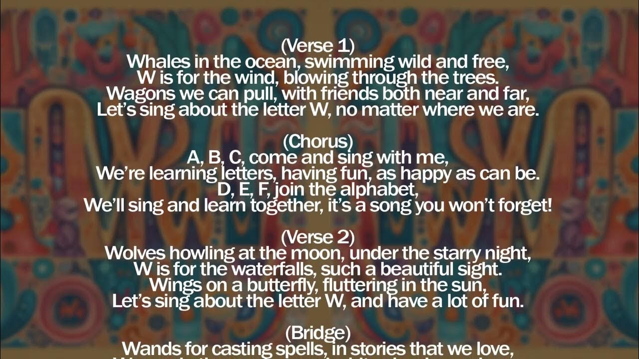 The Alphabet - Kids Songs - Letter w(W) - YouTube