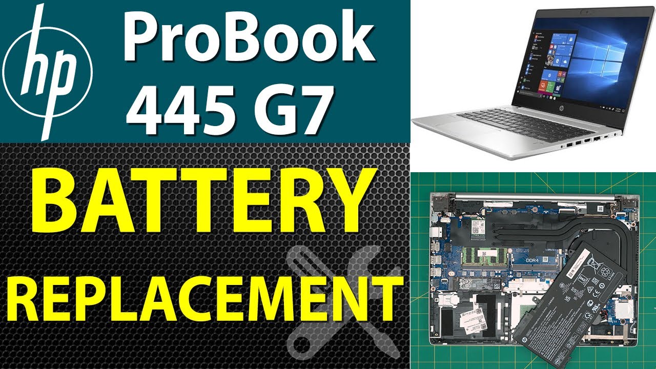 How to Replace Battery for HP ProBook 445 G7 Laptop - YouTube