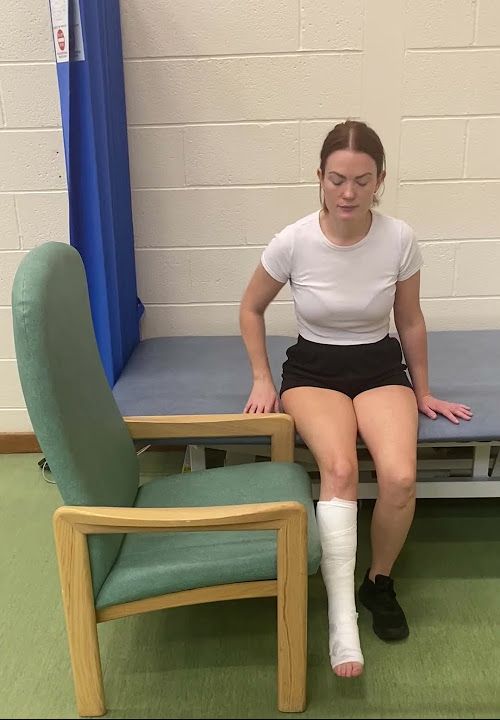 How to complete a high level transfer from bed to chair whilst NWB on one leg. - YouTube