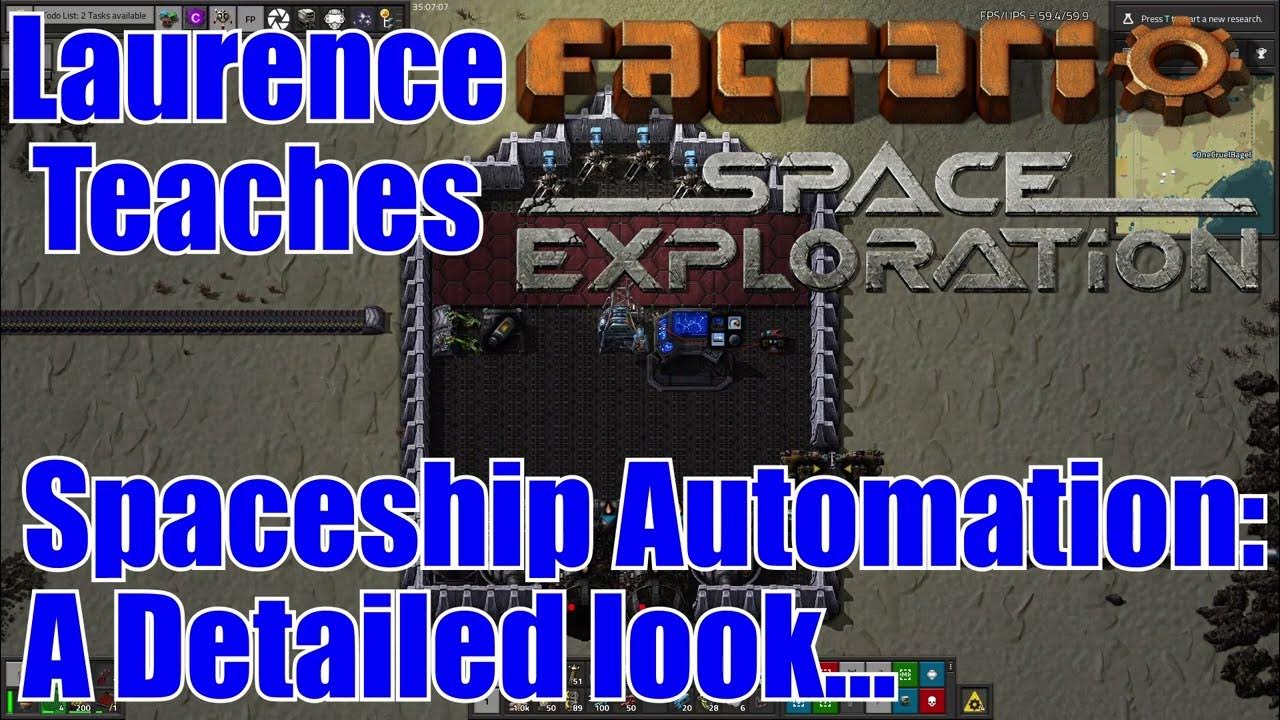 Spaceship Automation tutorial details - Factorio: Space Exploration - Laurence Plays - YouTube