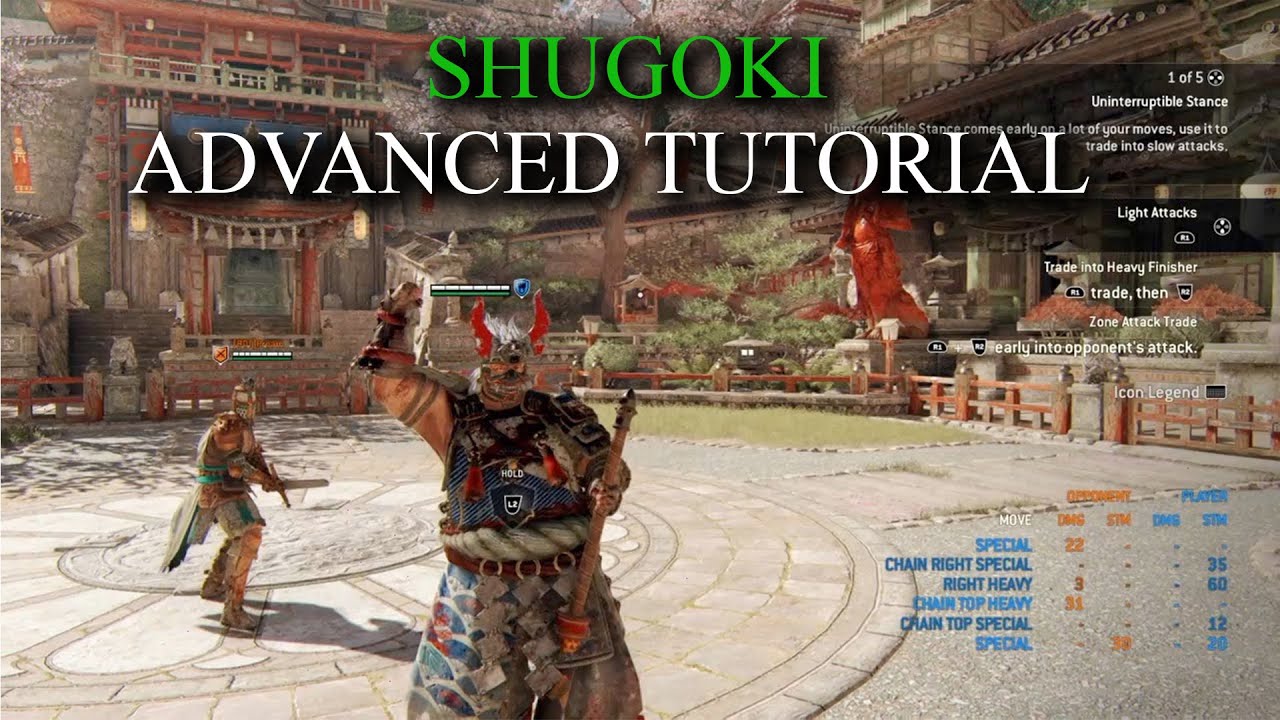 For Honor SHUGOKI guide | Advanced Tutorial | How to play as SHUGOKI ...
