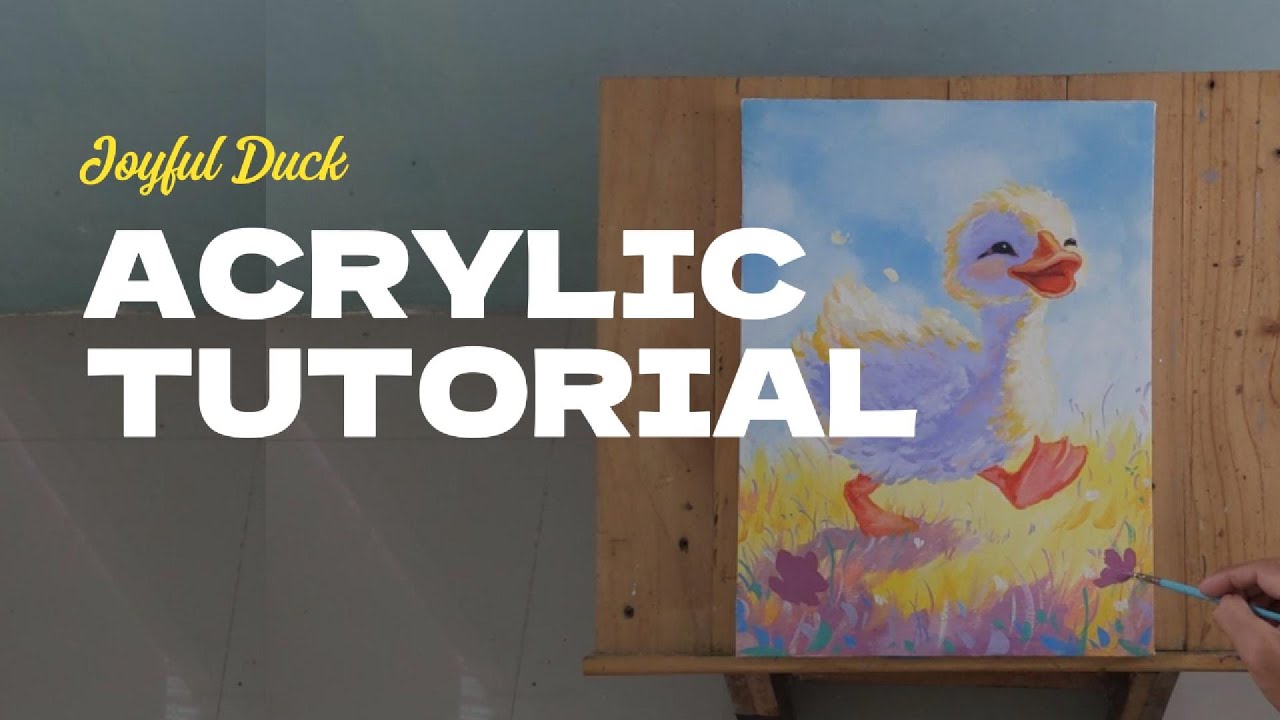 Easy Way To Painting a Joyful Duck with Acrylics | Painting Tutorial ...