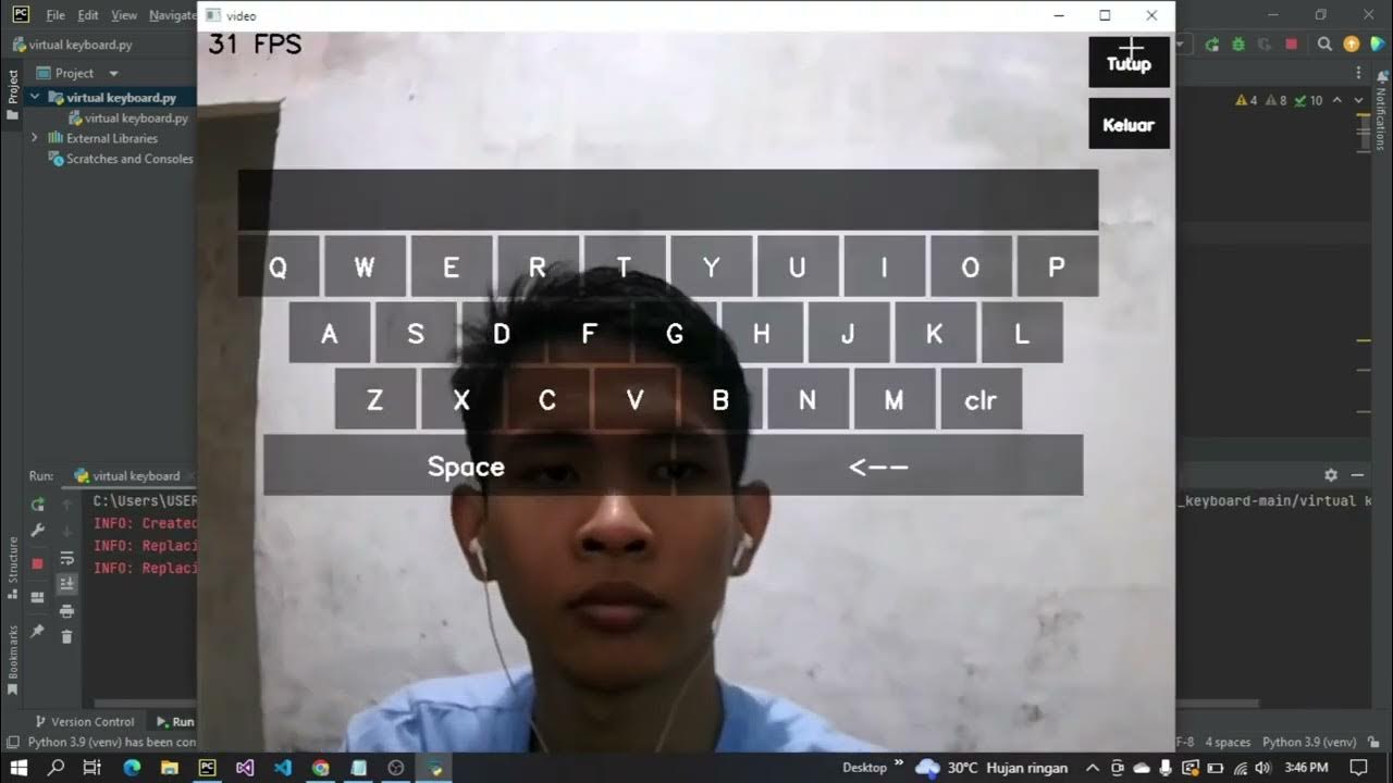 A.I Dream Keyboard - OpenCV Python (Computer Vision) - YouTube