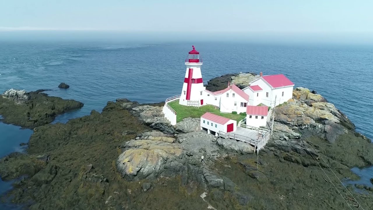 Short Film of East Quoddy Head Harbor Lighthouse Campobello Island 2019 ...