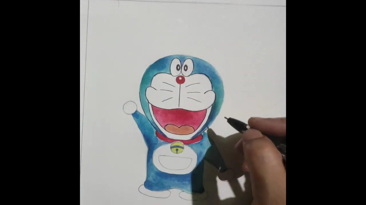 How to draw Doraemon cartoon step by step||cartoon characters - YouTube