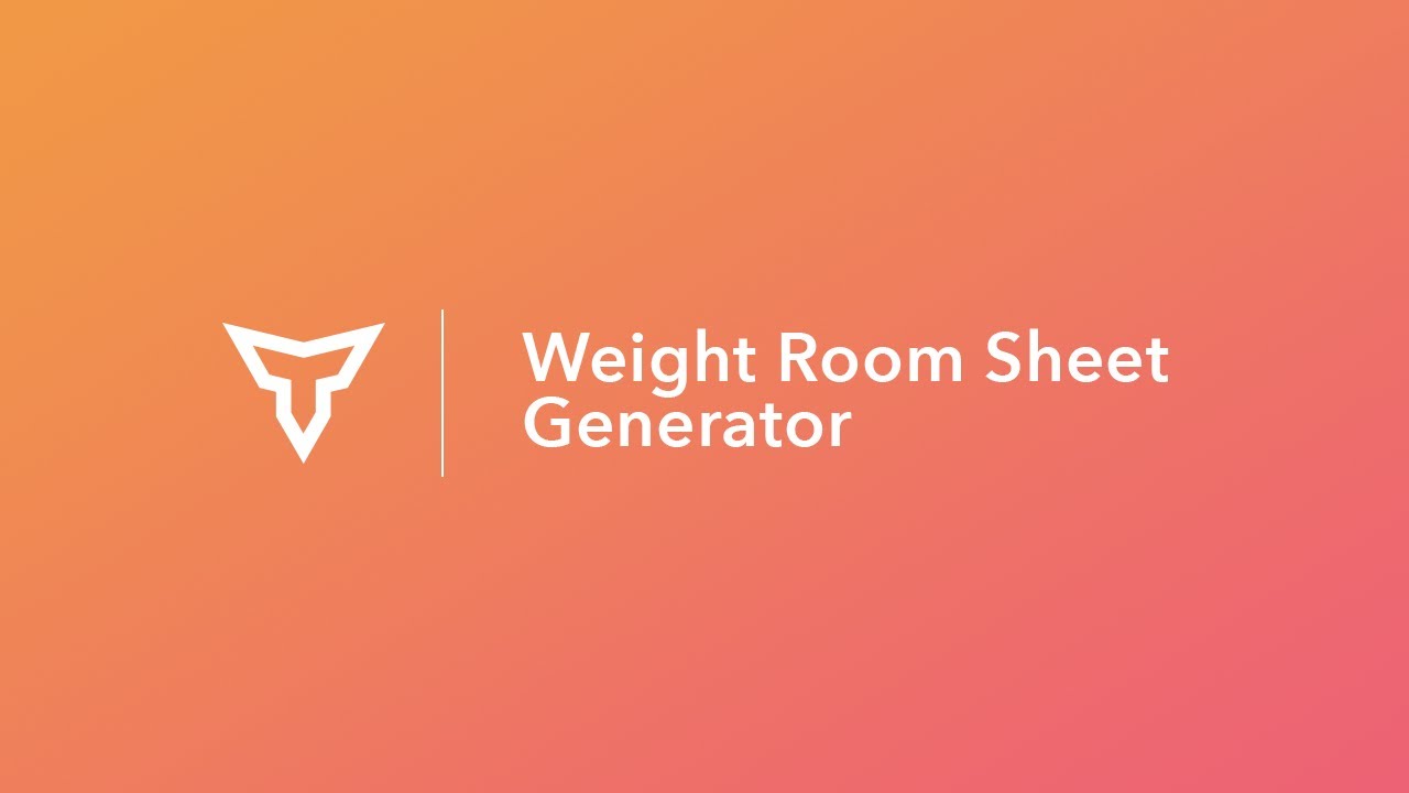 Weight Room Sheet Generator - YouTube