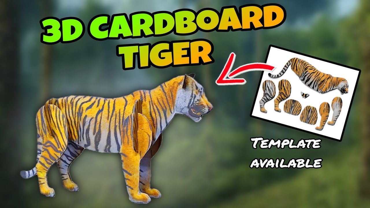 How to make a Tiger with cardboard | cardboard animals | cardboard cutout - YouTube