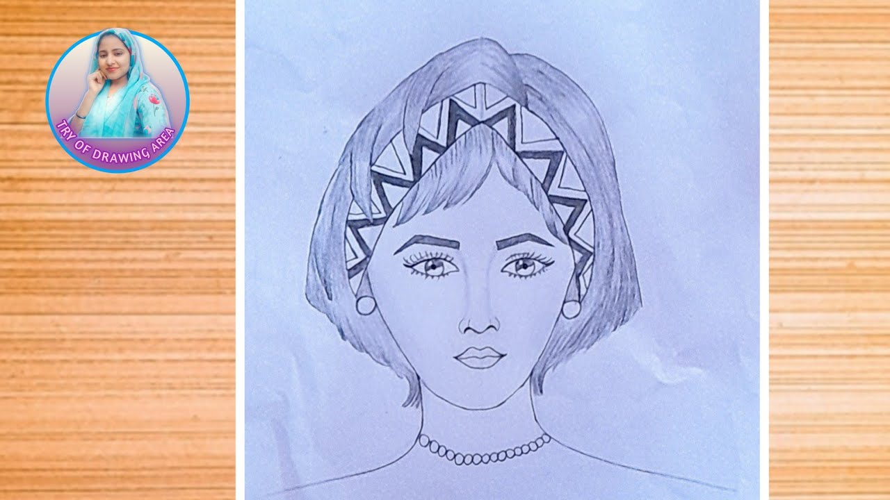 How to draw a girl with short hair||pencil sketch||step by step easy ...