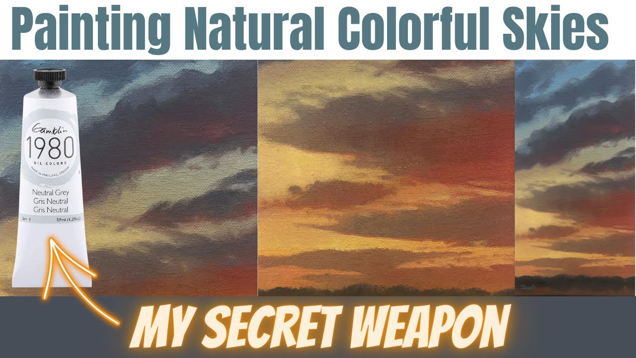 How to Make Colorful Skies in a Painting - YouTube