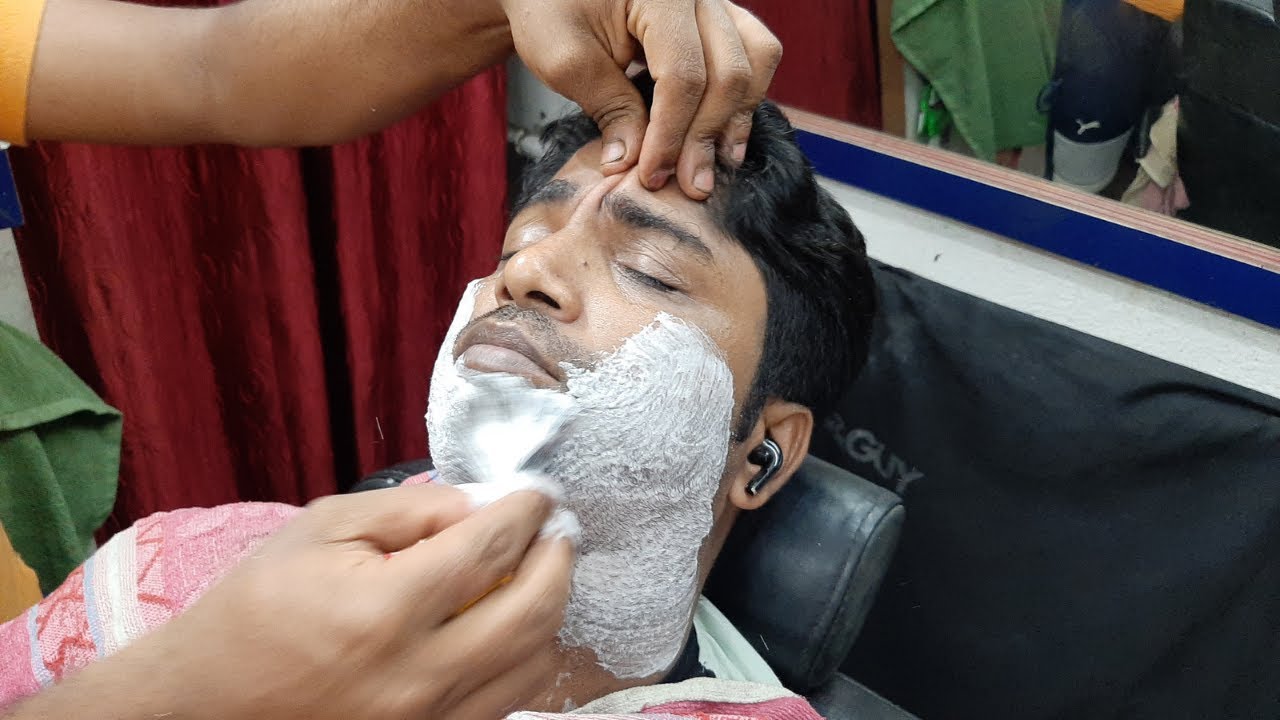 🔘 Traditional Relaxing ASMR Beard Shave 💈 ASMR BARBER 🪒 Clean Shave ...