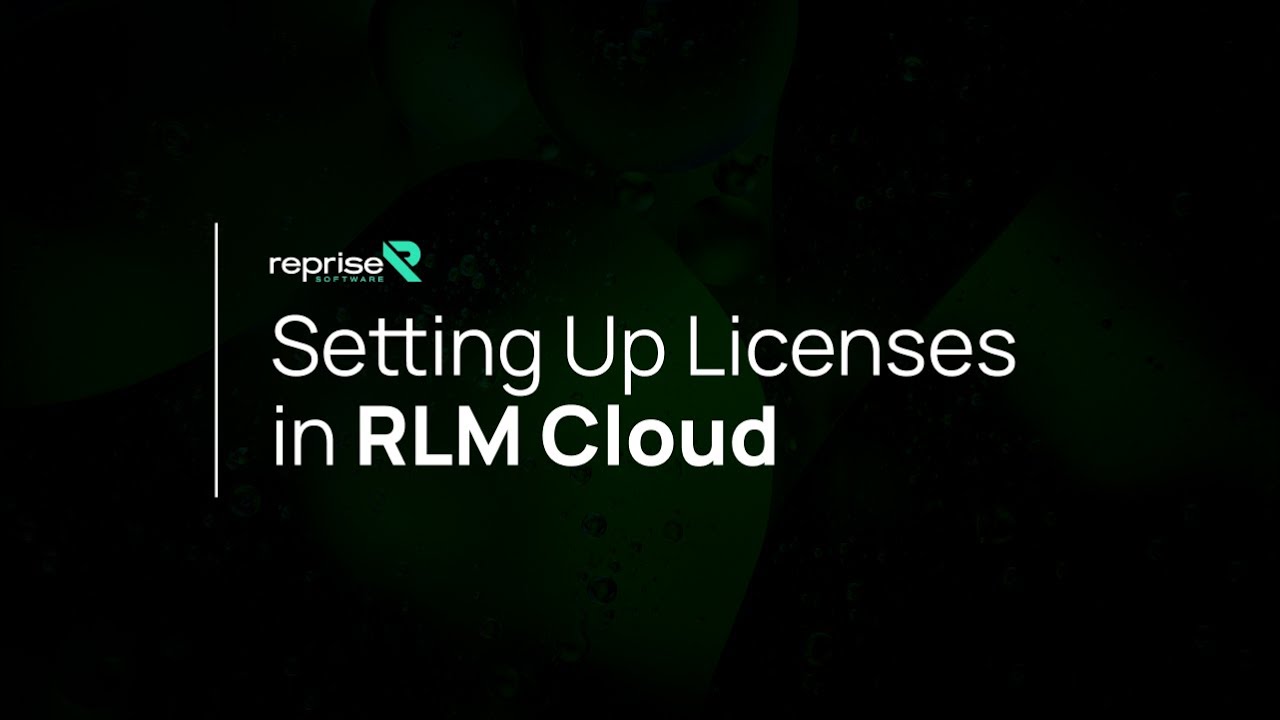 Setting up Licenses in RLM Cloud - YouTube