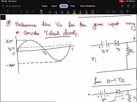 Example Practice problem —- Biased series Clipper with Sinusoidal input - YouTube
