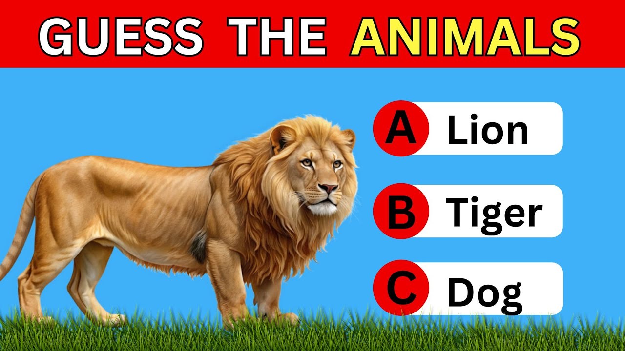 Guess the Animals| Learn About Animals| Quiz for Kids| Animals Names ...