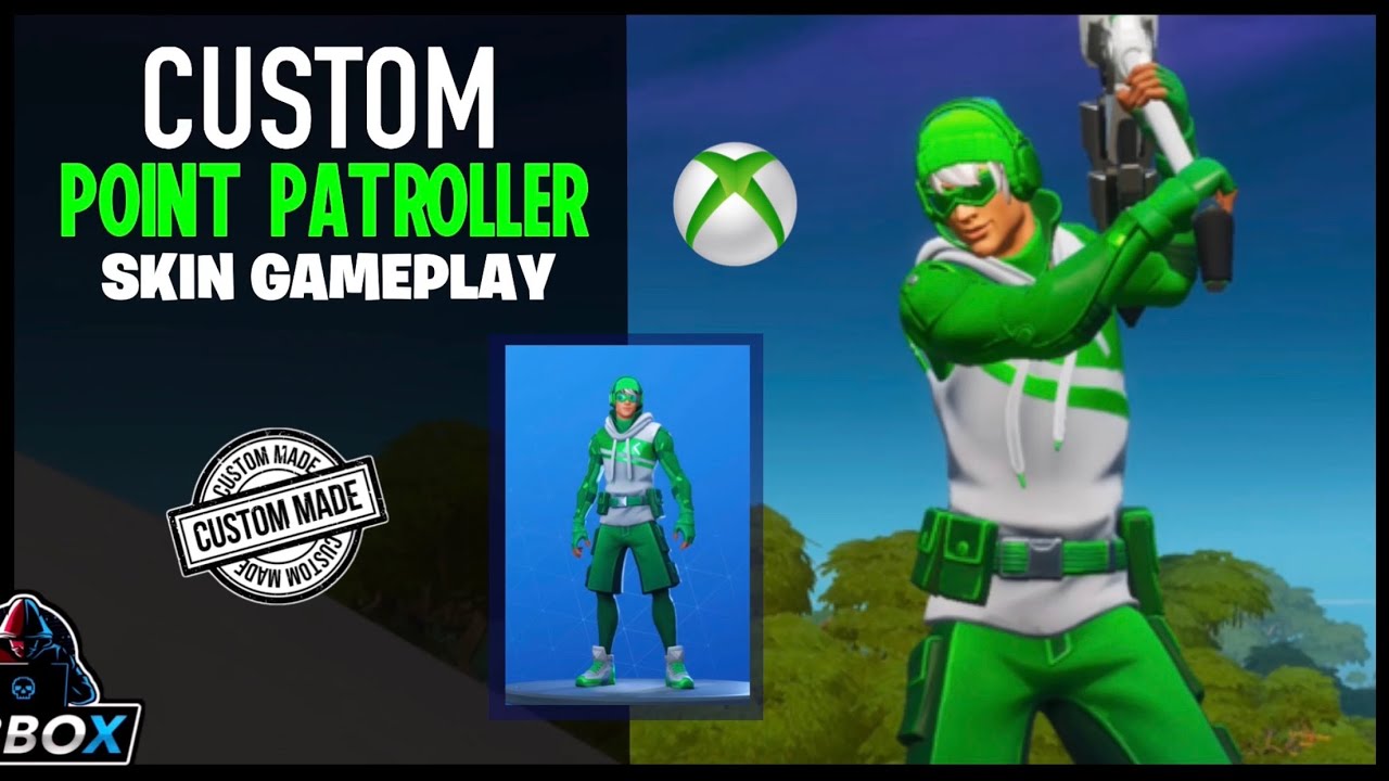 CUSTOM MADE “XBOX POINT PATROLLER” SKIN GAMEPLAY/SHOWCASE - Fortnite ...