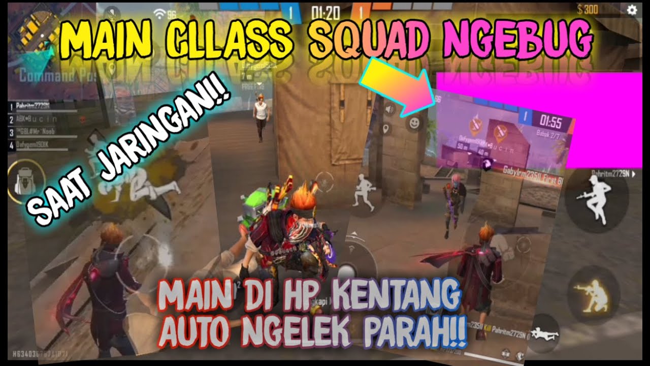 MAIN FREE FIRE _MODE ClasSquad 'NGEBUG' Parah,. - YouTube