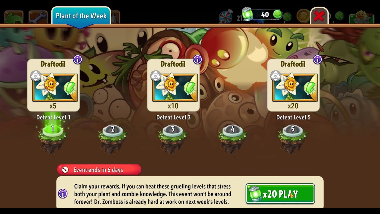 PvZ2 Plant of the Week - Draftodil!!! - YouTube