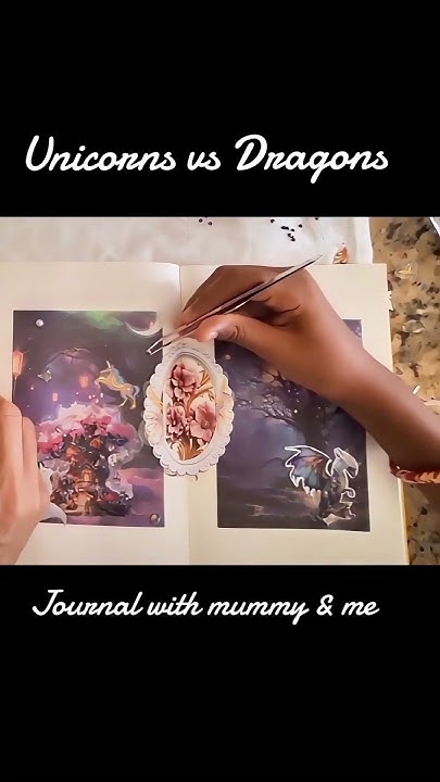 🦄 Unicorns vs Dragons 🐲 Fantasy Journal with my 10 year old #journaling ...