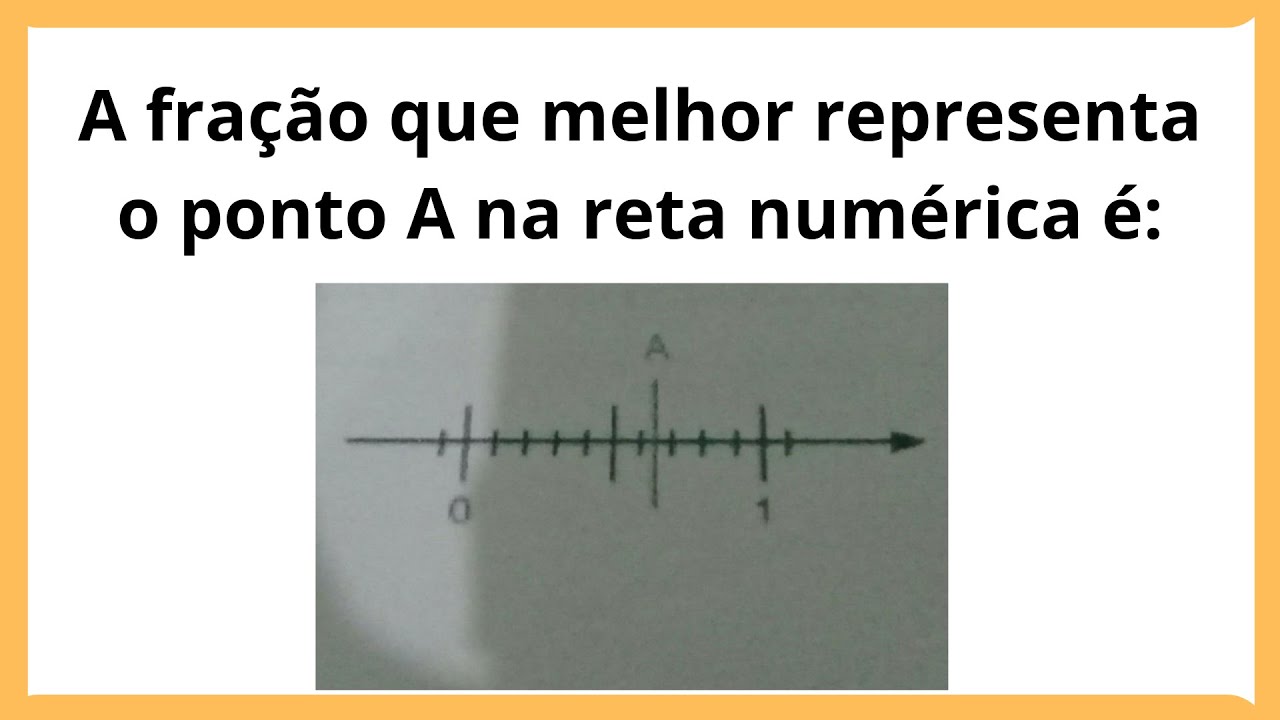 Como Descobrir a Fração que Representa o Ponto A na Reta Numérica - YouTube
