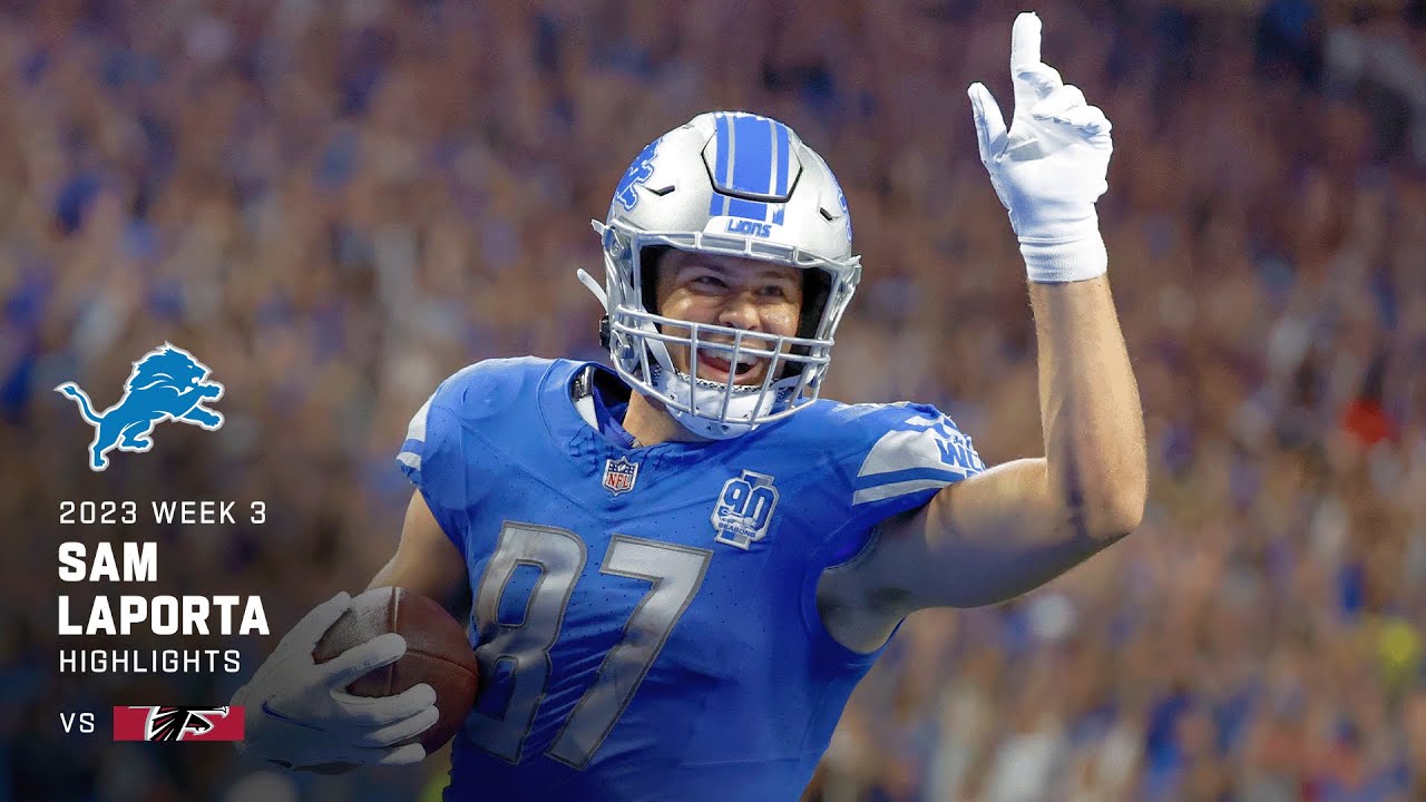 Every Sam LaPorta catch from 84-yard game | Week 3 - YouTube