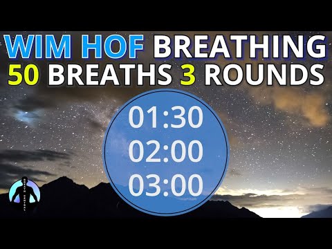 WIM HOF Guided Breathing Technique - 3 Rounds 50 Breaths Advanced NO TALKING - YouTube