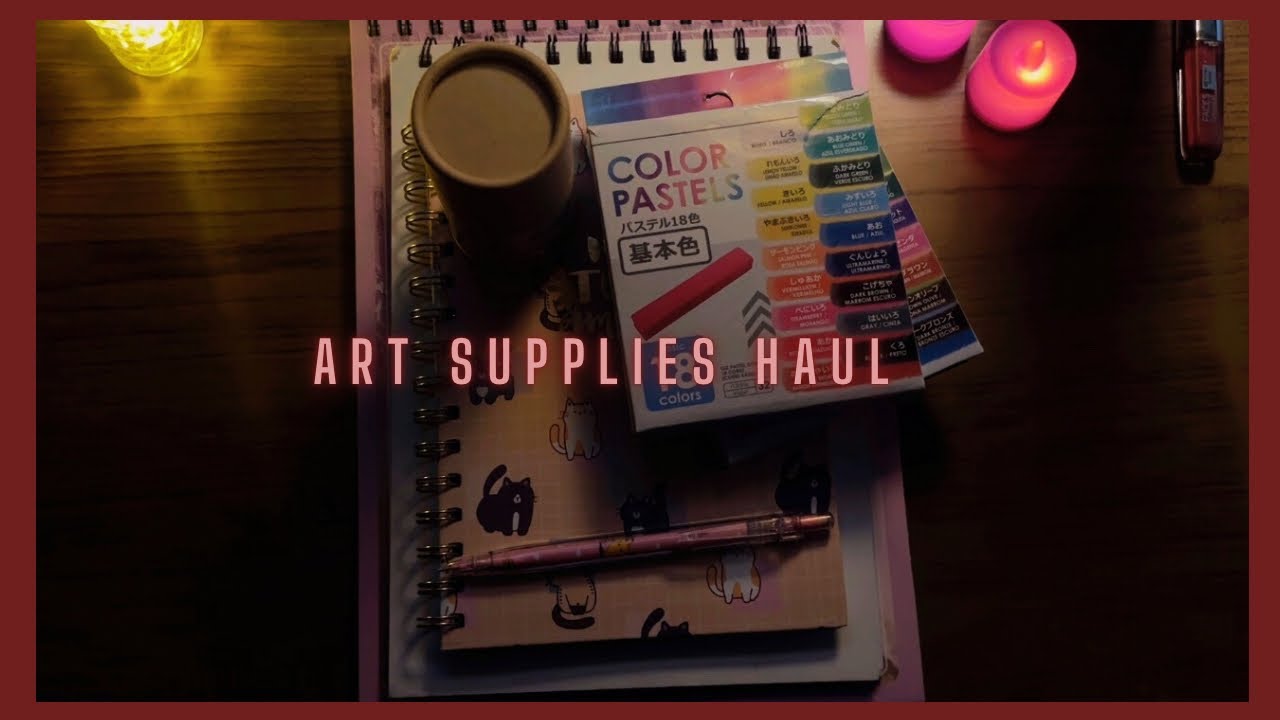 Art supplies haul | Art vlog | draw with me | 💖 | cute supplies haul ...