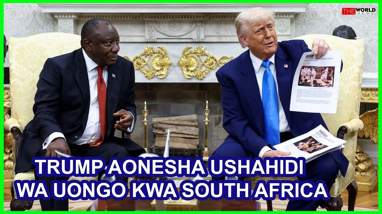 TRUMP AONESHA PICHA ZA UONGO MAUJI YA WAZUNGU AFRIKA YA KUSINI|AMZULIA ...
