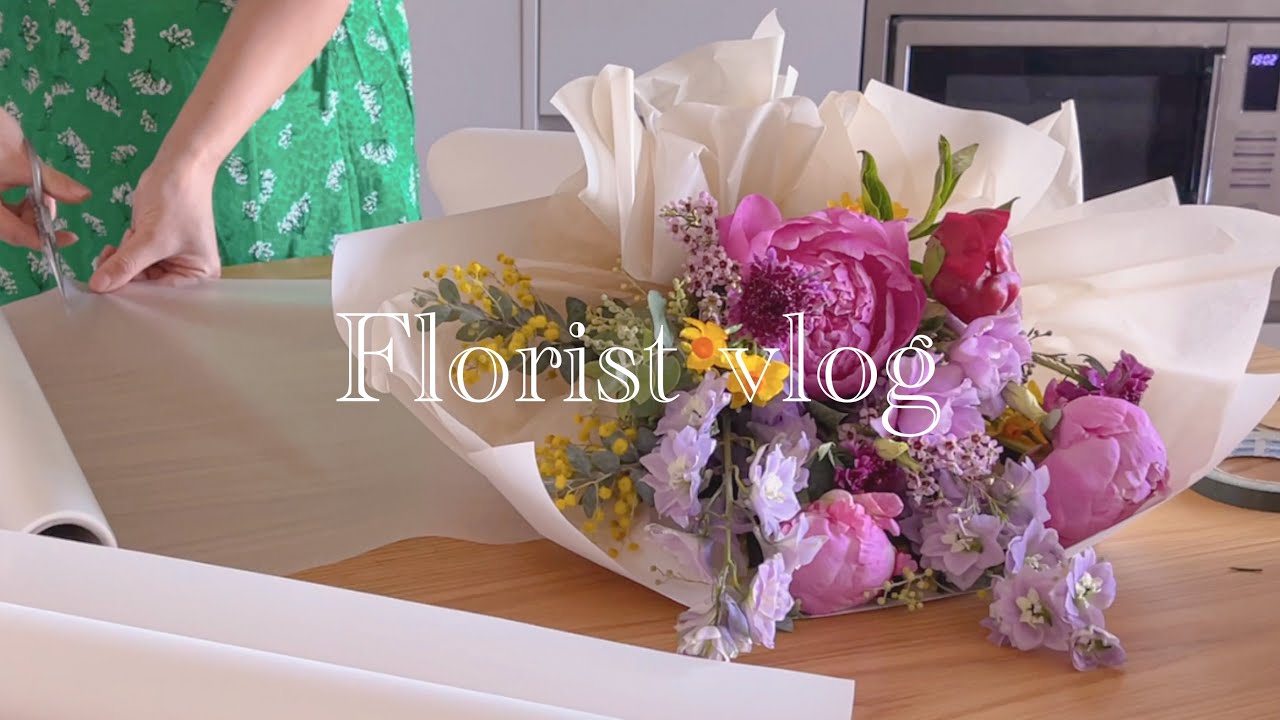 Florist Vlog플로리스트 브이로그🌷 호주 시드니 플로리스트 일상 꽃시장 꽃 컨디셔닝 물올리기 꽃다발 만들고