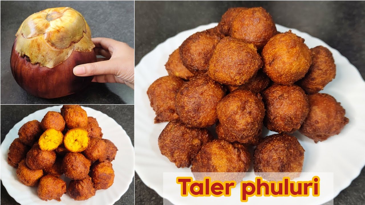 Taler Phuluri recipe in Hindi | Spongee & fluffy Palm fruit Phuluri ...