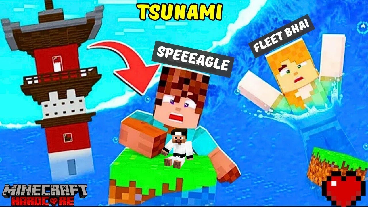 Tsunami In Minecraft || Minecraft Tsunami 🌊 - YouTube