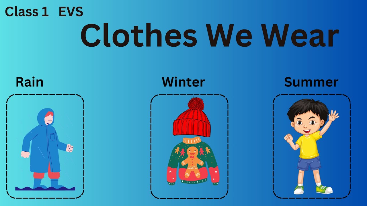 Clothes we wear for Class 1 EVS - YouTube