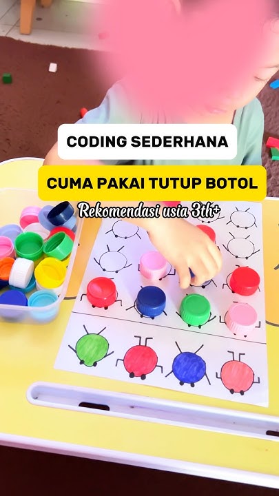 BELAJAR CODING SEDERHANA CUMA PAKAI TUTUP BOTOL | CODING ANAK 3 TAHUN # ...