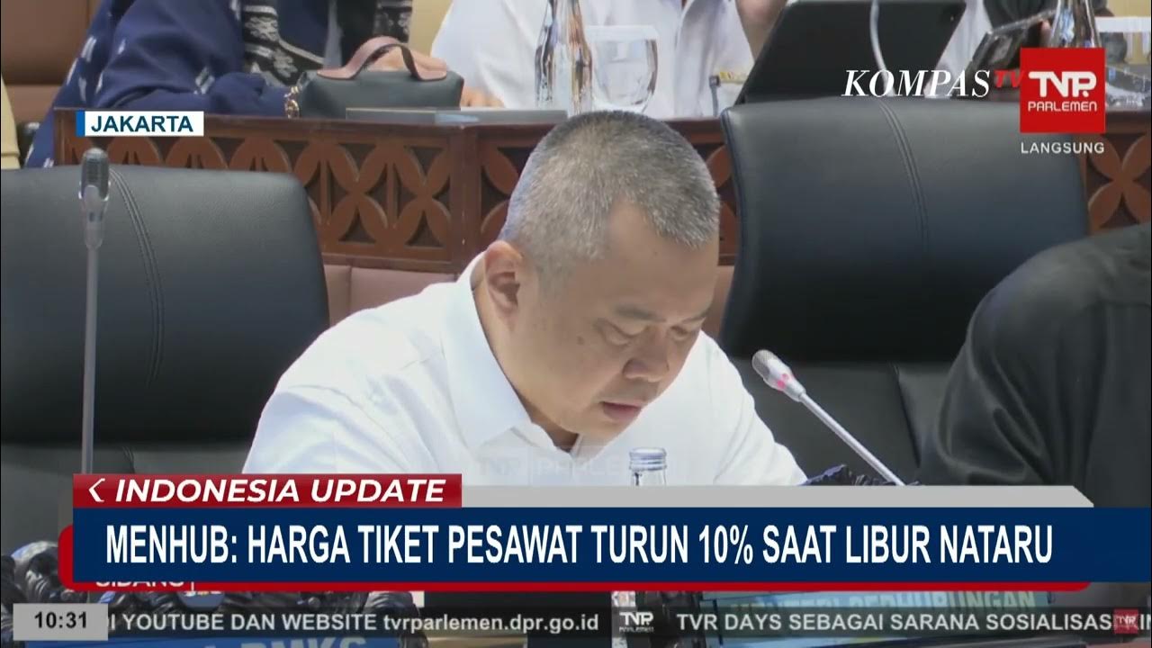 Menhub Umumkan Harga Tiket Pesawat Turun 10 Persen saat Libur Nataru - YouTube