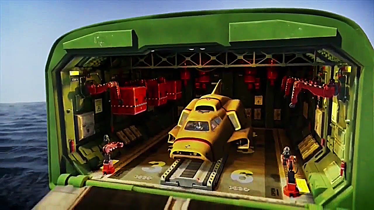 Thunderbirds Are Go | Thunderbird 4 Launch From Thunderbird 2 - YouTube