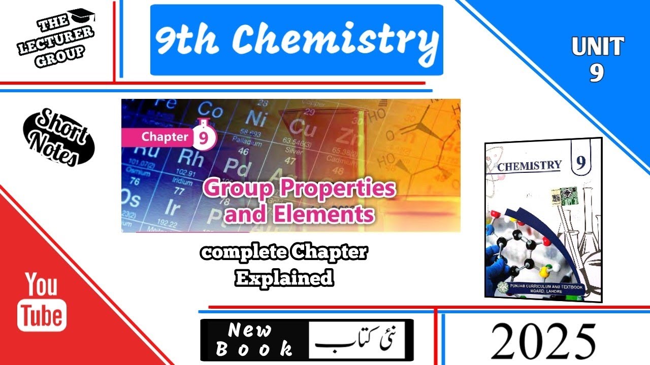 9th class new chemistry book chapter 9 | Group properties and elements ...