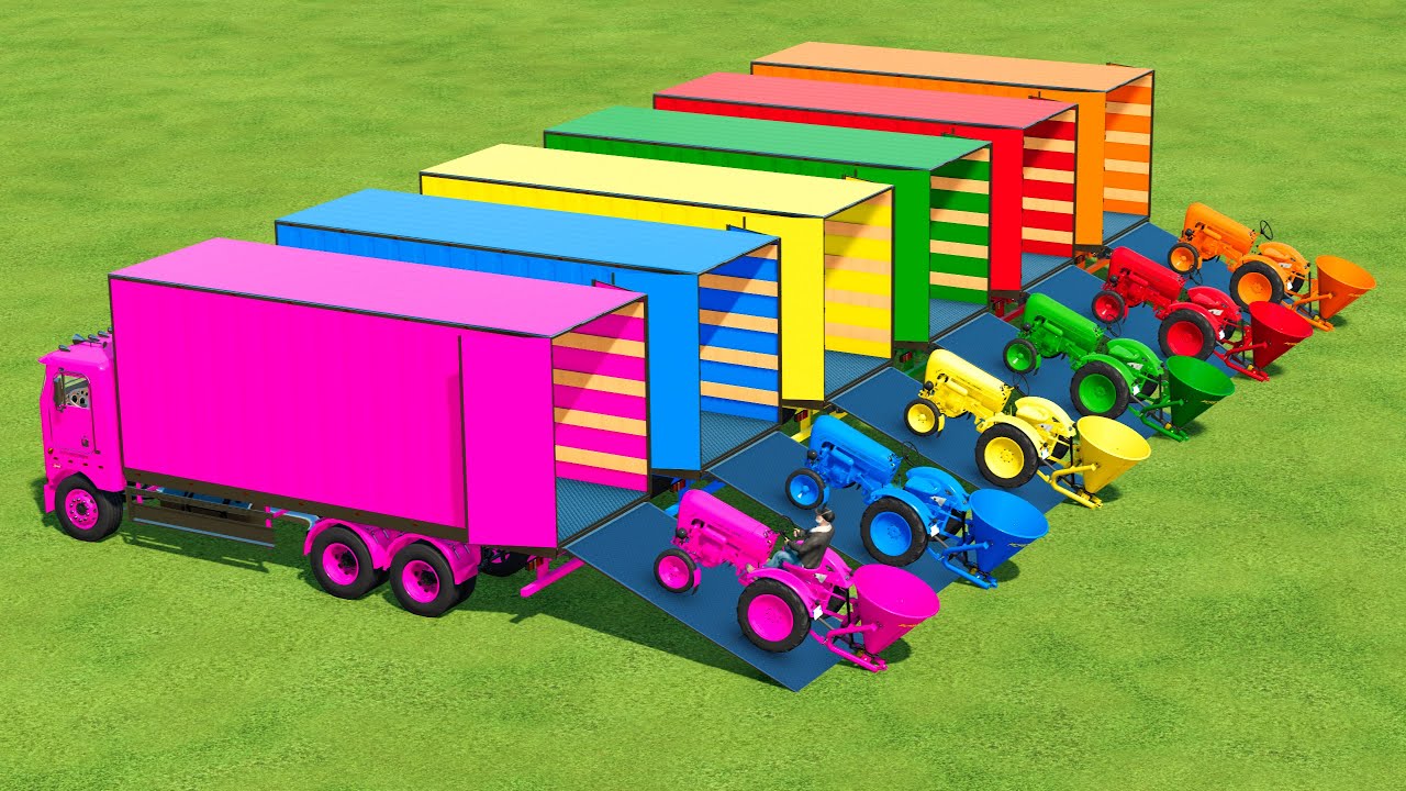 Mini Tractor Of Colors | Fertilizer Spreading In Fs22 | Farming ...