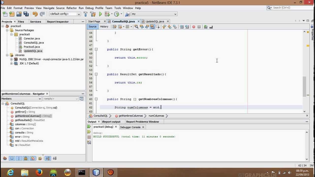 Consultas SQL desde JAVA netbeans 7.3.1 Mysql - YouTube