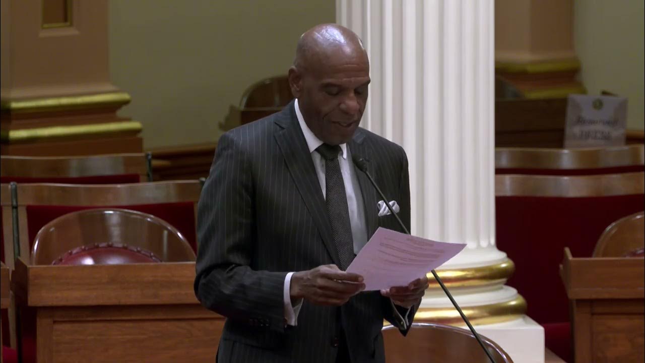 Senator Steven Bradford Adjourns in Memory of Deryl Lloyd - YouTube