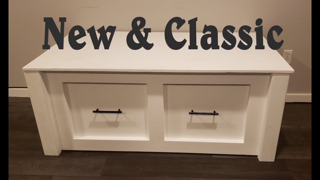 Rustic Storage Chest - DIY Storage Bench -Mid Century Furniture How-To ...