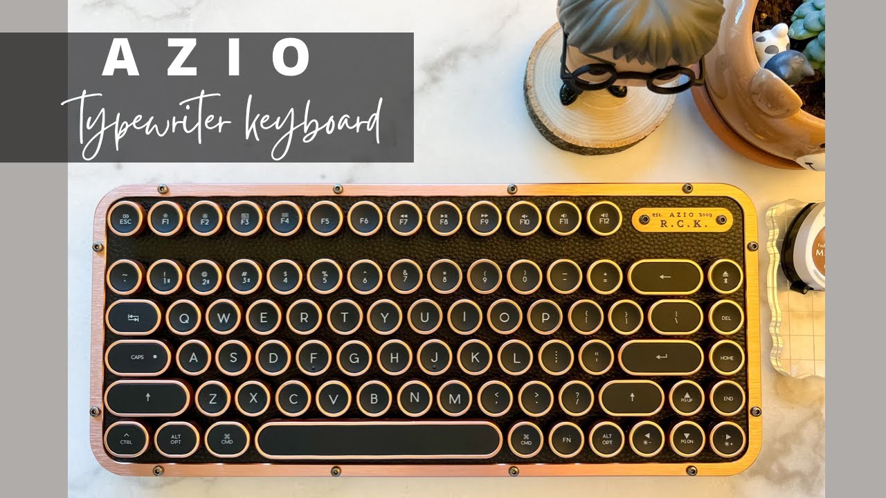 AZIO Retro Class Compact Keyboard: Unboxing + ASMR - YouTube