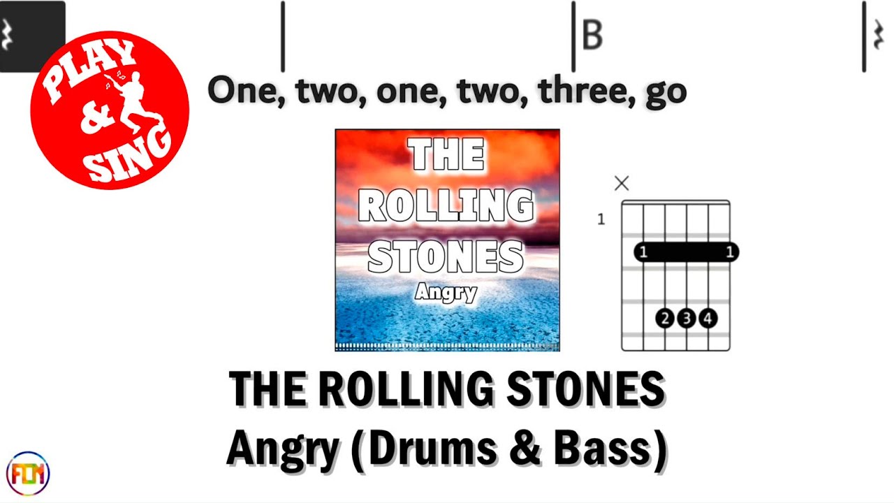 THE ROLLING STONES Angry DRUMS & BASS FCN GUITAR CHORDS & LYRICS - YouTube