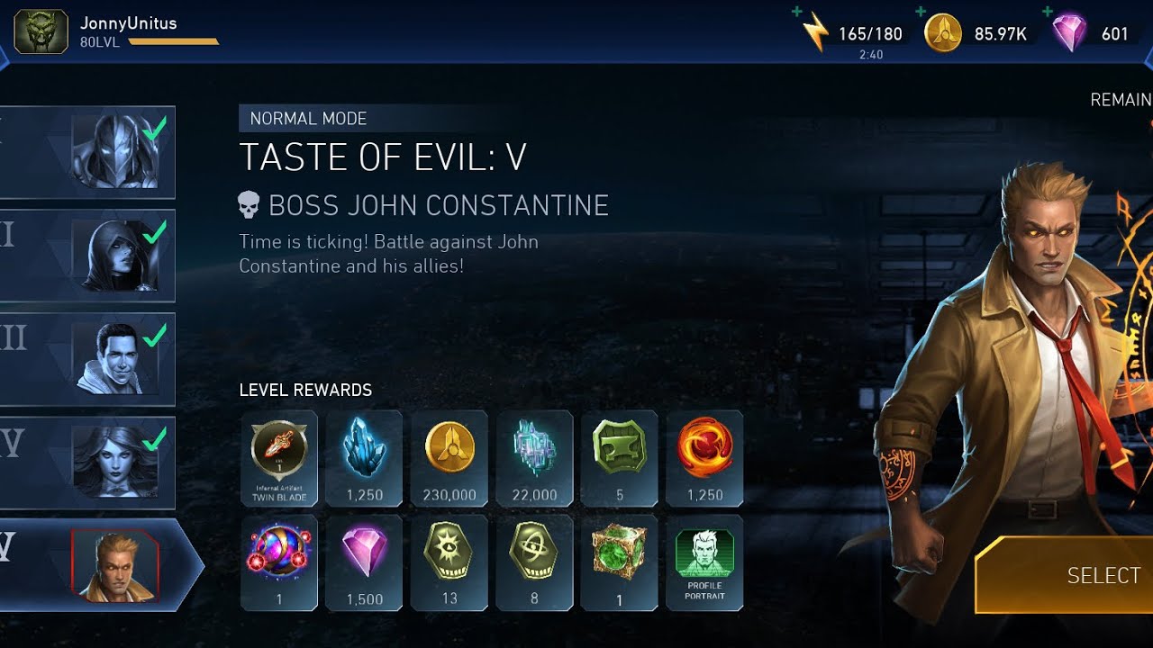 Fighting Boss John Constantine in Injustice 2 mobile is WEIRD (gameplay ...