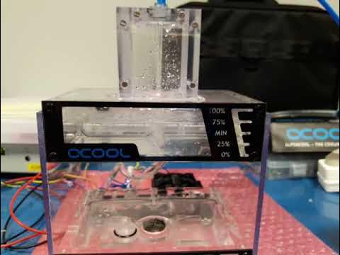 Video water jet flow cooling on microprocessor - YouTube