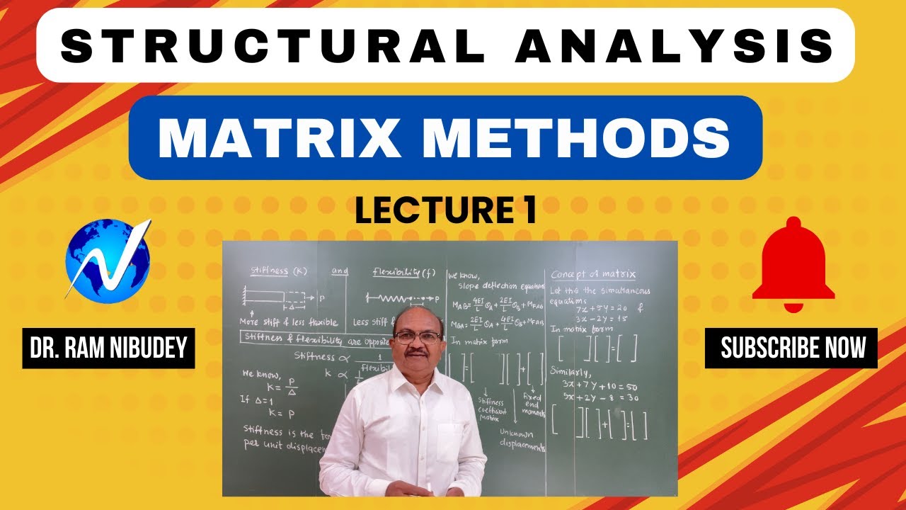 Matrix Methods L1| Flexibility & Stiffness Method | Structural Analysis | Civil Engineering ...